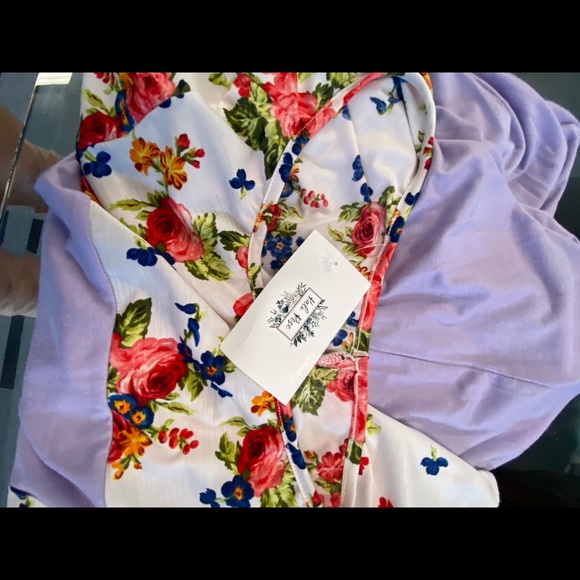 kali Rose | Tops | Kali Rose Nwt Floral Lavender Top Medium | Poshmark